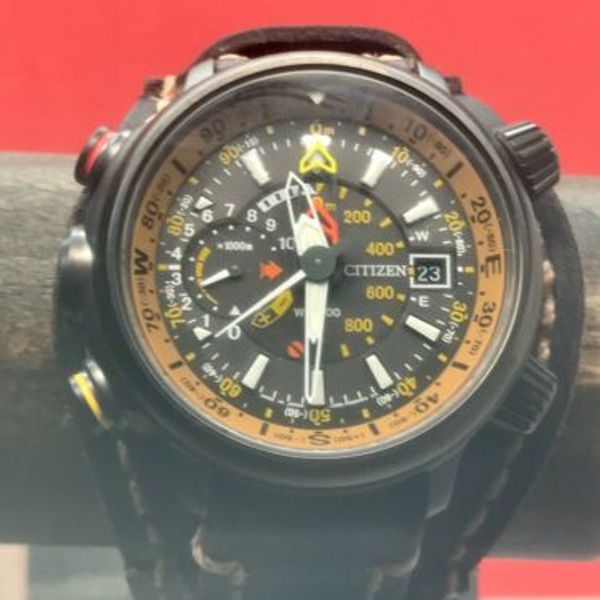 Citizen Eco-Drive Promaster Altichron J280 Titanium 49.5mm Black PVD ...