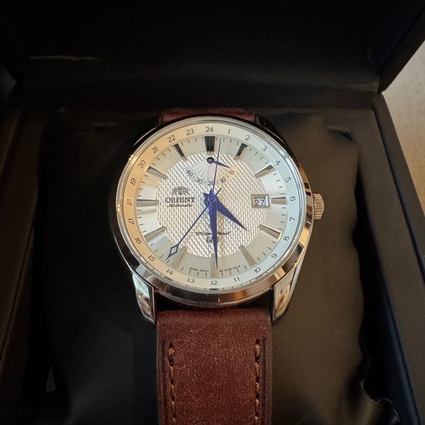 Orient World Time Watch - Brown Leather Strap | WatchCharts Marketplace