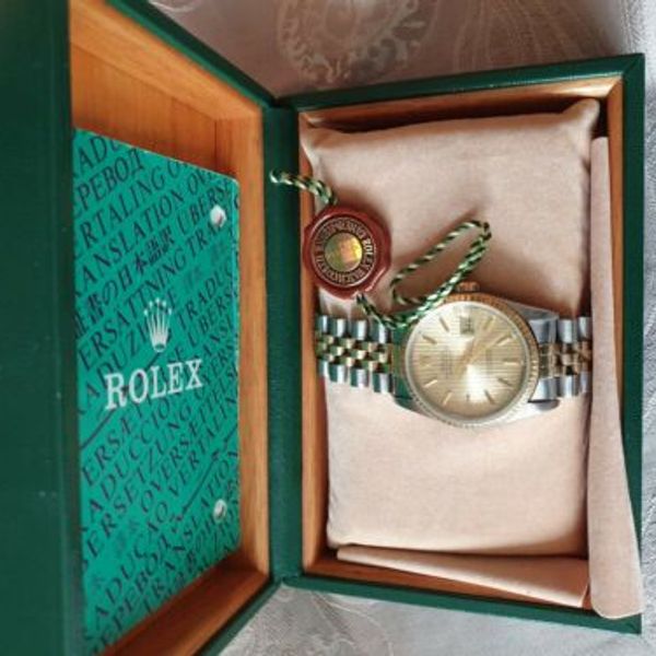 Rolex Datejust 36mm Steel 18k Gold Gents 16233 Box beautiful watch 1988 ...