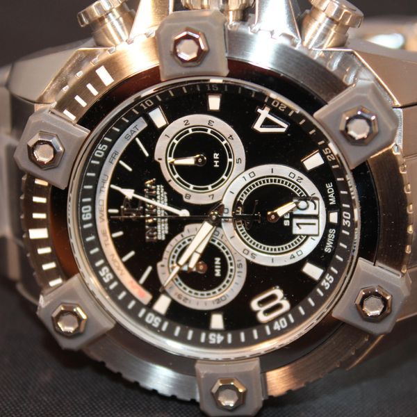 New Invicta Reserve Men's BIG BOY 63mm Arsenal Swiss Made Chrono ...