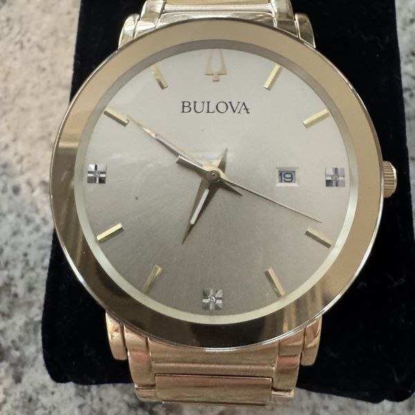 Bulova 97D115 Gold Men's Wristwatch | WatchCharts Marketplace