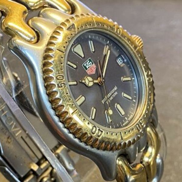 TAG HEUER Two Tone Stainless Steel PROFESSIONAL 200M Quartz Watch S95 ...