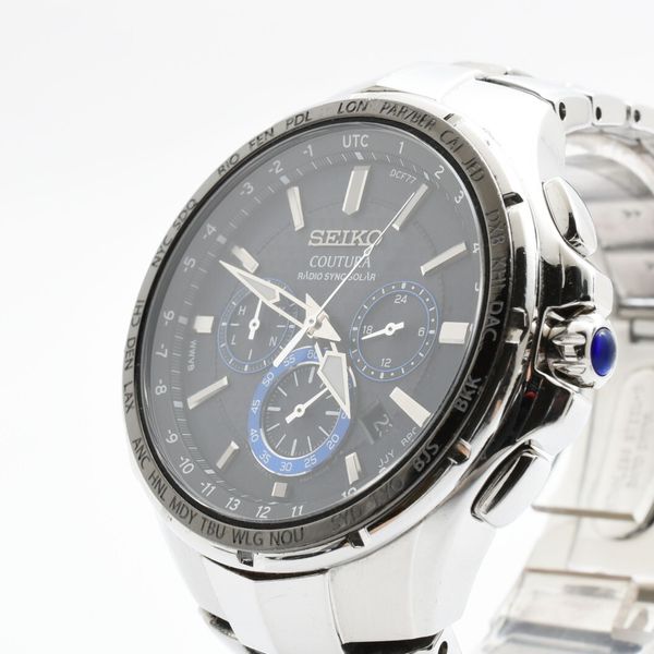 [NEAR MINT] SEIKO 8B92-0AL0 COTURA Radio Wave Control SOLAR Men's From ...