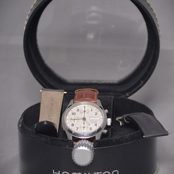 HAMILTON WATCH AUTOMATIC CHRONOGRAPH REF 041520 39MM VALJOUX 25 Jewels ...
