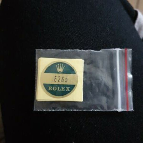 B) 6265 Rolex Vintage Daytona Sticker Aufkleber Etiqueta Adhesivo ...