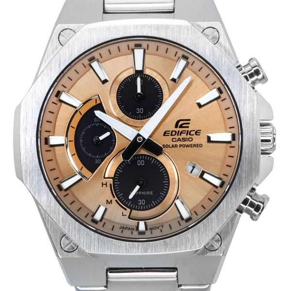 Casio Edifice Chronograph Copper Dial Solar 100M Men's Watch EFS-S570D ...