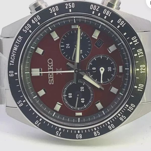Seiko SSC927 Prospex Red Dial Speedtimer Solar Watch 100m Box Tags ...