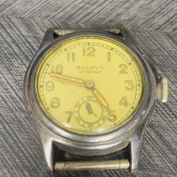 WWII WW2 Bulova Watch In Case Identified Able Co NMCB-25 Engraved ...