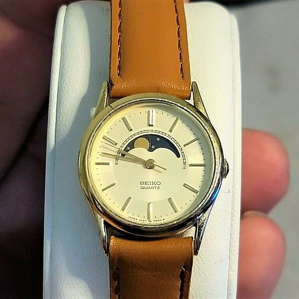 Vintage Seiko Moon Phase Watch 2A24-0040 EXCELLENT CONDITION! FREE ...
