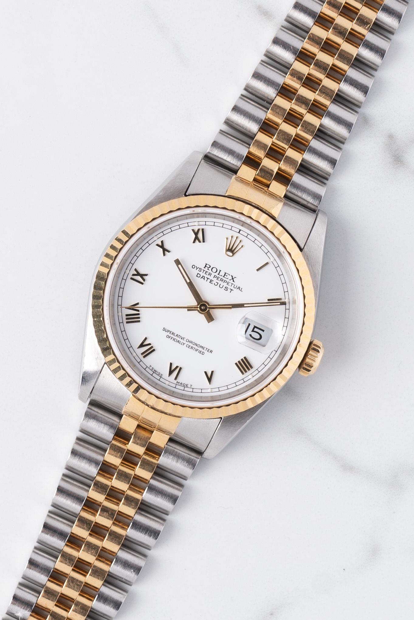 [WTS] 1993 Rolex Datejust 16233 Skinny White Roman Dial | WatchCharts ...