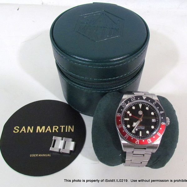 MENS SAN MARTIN WATCH SN0109 w/ CASE 100m Stainless Steel | WatchCharts ...