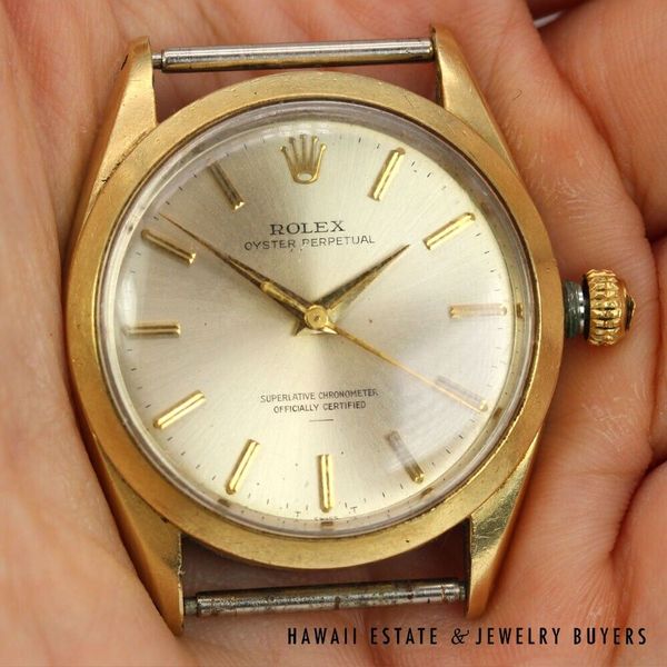 Rolex 18K Yellow Gold and Stainless Steel Watch circa 1950 (No Straps ...