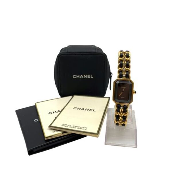 Authentic CHANEL Premiere L Wrist Watch Gold Metallic #36634976 ...