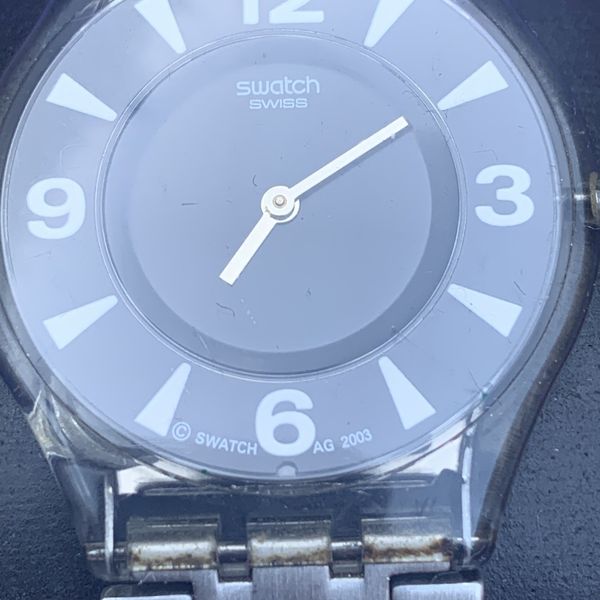 Swatch Classic Skin Watch Vintage Ladies Swiss Made SFN105 Black AG ...
