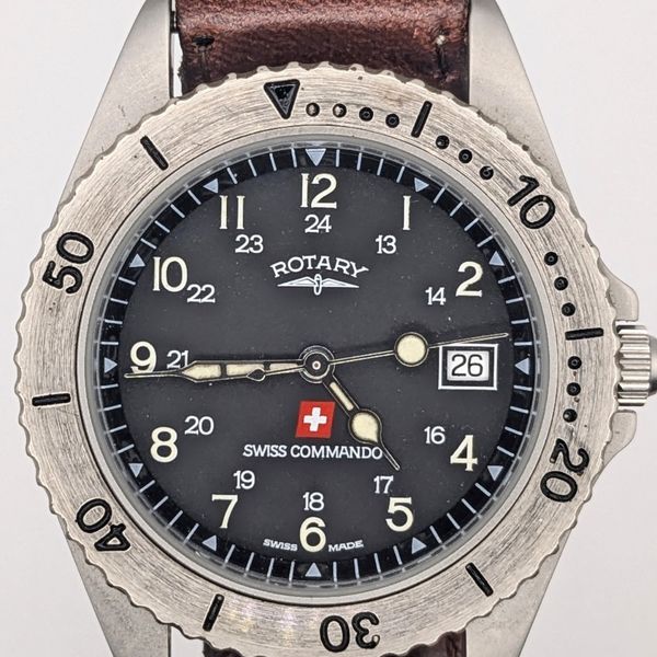 Rotary Mens Swiss Army Commando 5054 Watch. Swiss Made. Excellent ...