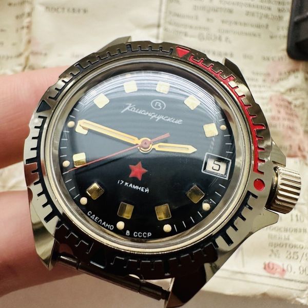 RARE NOS Military Vostok Komandirskie USSR Watch 2414A Titan Soviet Vtg ...