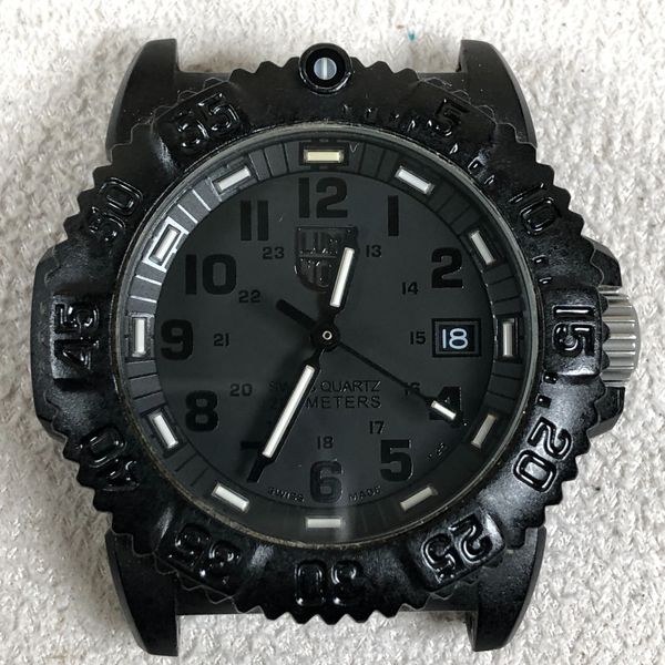 Luminox Men Swiss Made Carbon Black Case Quartz For Watch Parts Or ...
