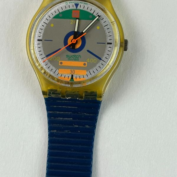 Vintage Swatch Watch Gk 112 Speed Week Swiss Made Gk112 1988 Speedweek ...