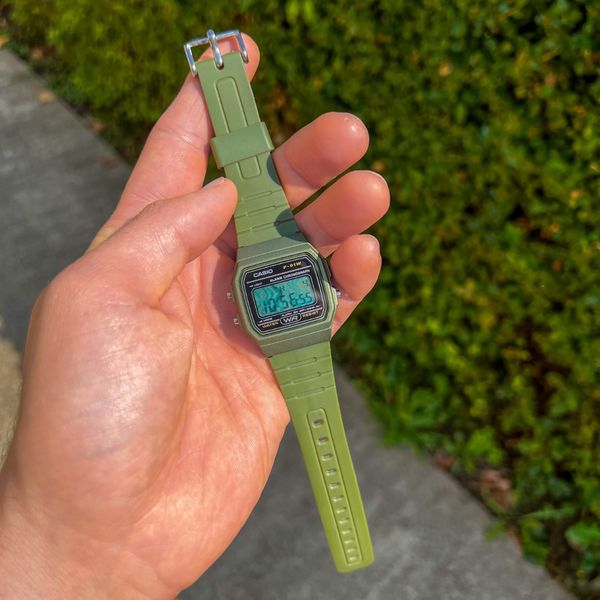 Combat Olive Green â Modified Watch Based on Casio F-91W Green Digital ...