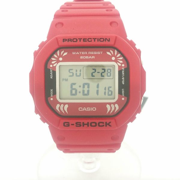 [Used] CASIO Casio / Quartz watch / Digital / Rubber / Red / DARUMA ...