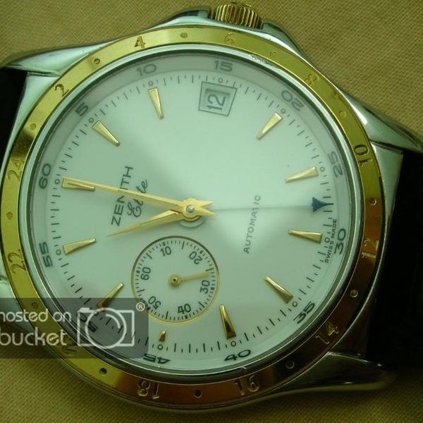FS: Zenith Elite Dual Time Automatic "HALF GOLD" Mens Watch ...