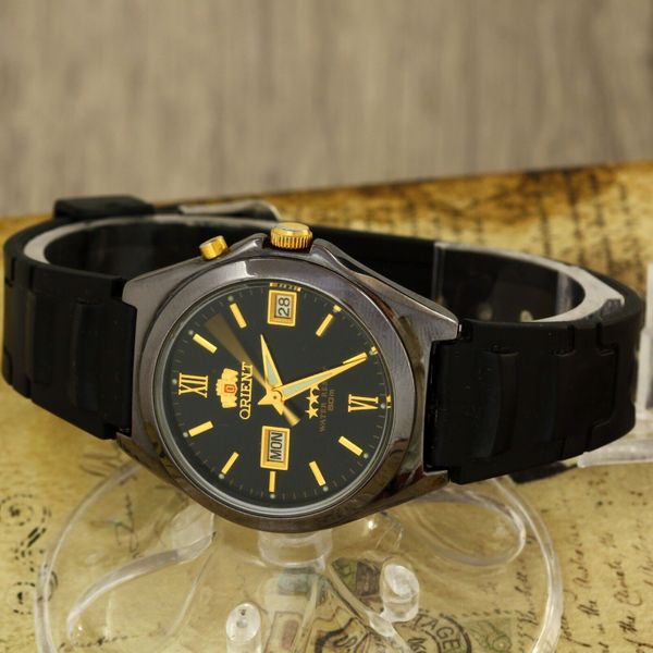 Orient 3 star KY EM5A-D0 CA stainless steel automatic wristwatch RARE ...