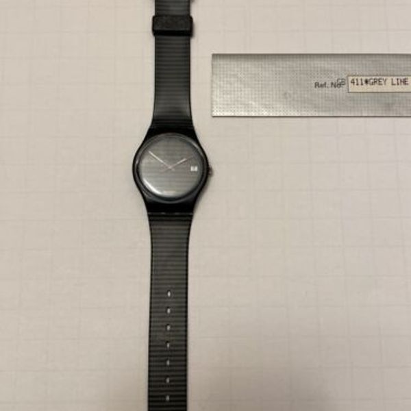Vintage Swatch GB 411 Grey Line Watch | WatchCharts