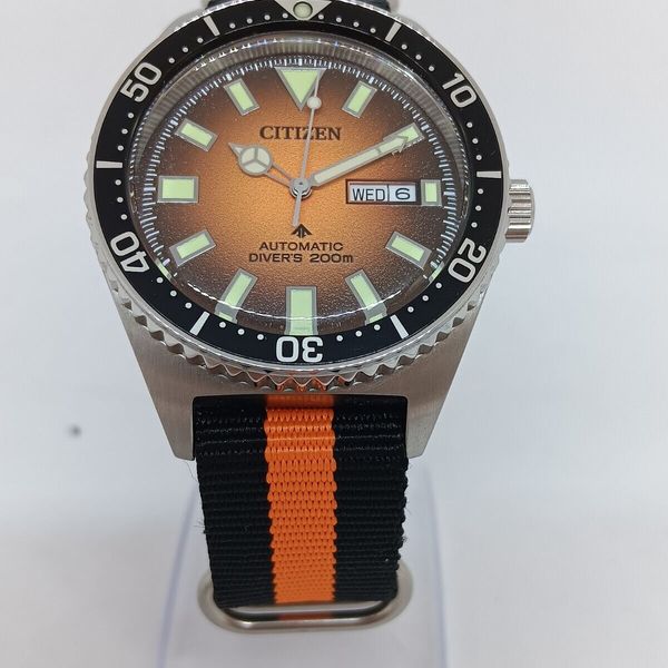 Citizen Promaster Diver NY0120-01Z Men's 41mm Automatic Orange Dial ...