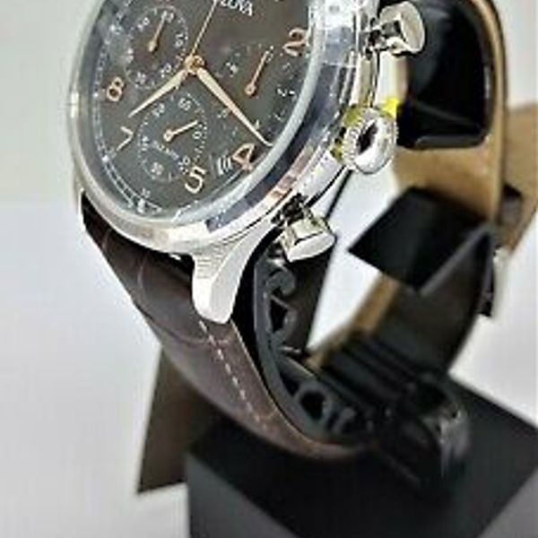 Mens Chronograph Watch Bulova Precisionist 96b356 Black Dial Montre ...