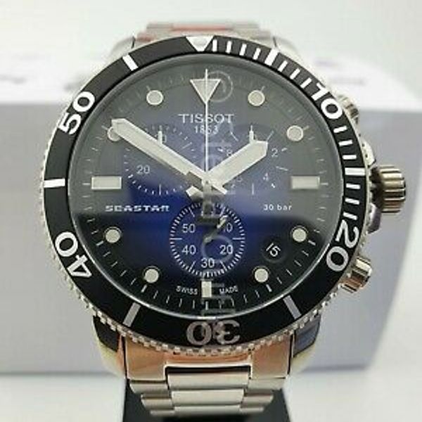 TISSOT SEASTAR 1000 CHRONOGRAPH T120.417.11.041.01 BLUE GRADIENT DIAL ...