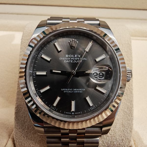 Rolex Datejust Jubilee Slate Grey 41mm 126334 | WatchCharts Marketplace