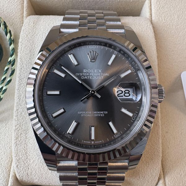 [WTS] Rolex Datejust 41 Slate / Rhodium (Ref 126334) | WatchCharts ...