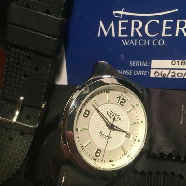 Mercer Watch Co. Brigadier Automatic White Dial Men's Watch + Extra ...