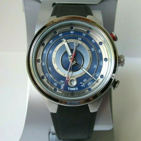 TIMEX Expedition E-Tide Temp Watch Black Silicone Strap T41881 NEW ...