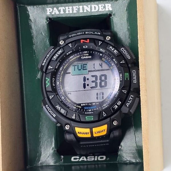 Casio Men 3246 PAG-240-1 CR Pathfinder Triple Sensor Quartz Digital ...