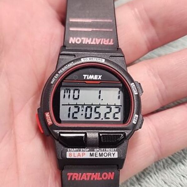 Vintage Timex Triathlon 8 Lap 50mÂ Indiglo With New Battery Works ...