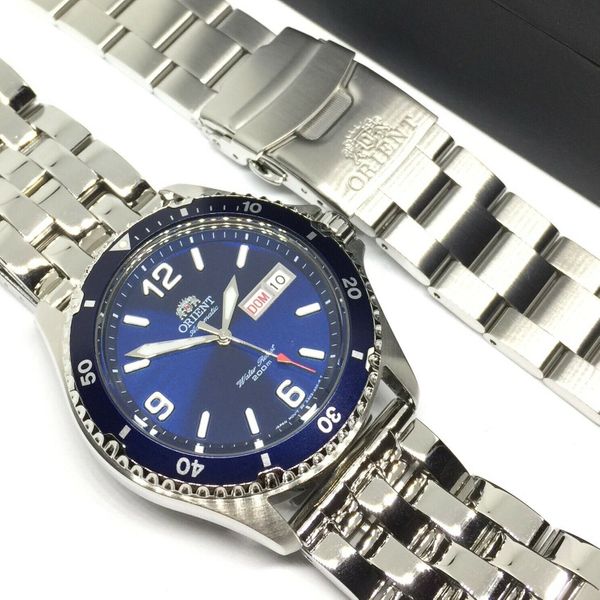 New Orient (Seiko) Mako II Blue Men's Automatic Divers Watch + Geckota ...