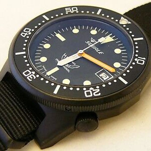 watch Squale Professional 500mt - 1521-026 Black PVD, black nato strap ...