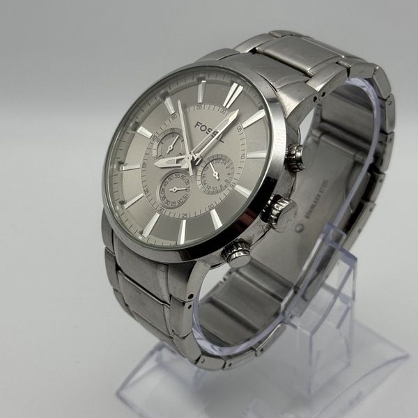 Fossil FS-4359 Chronograph Grey Dial Stainless Steel Men's Wrist Watch ...