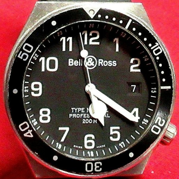 Bell & Ross Type Marine Professional 200m Mens Dive Watch Quartz - One ...