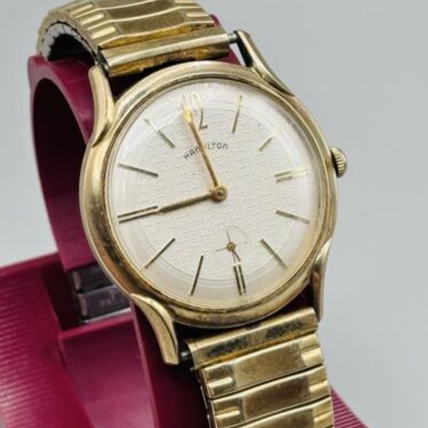 1960 Hamilton Deauville RUNNING 17 Jewel 673 Movement RGP Bezel ...