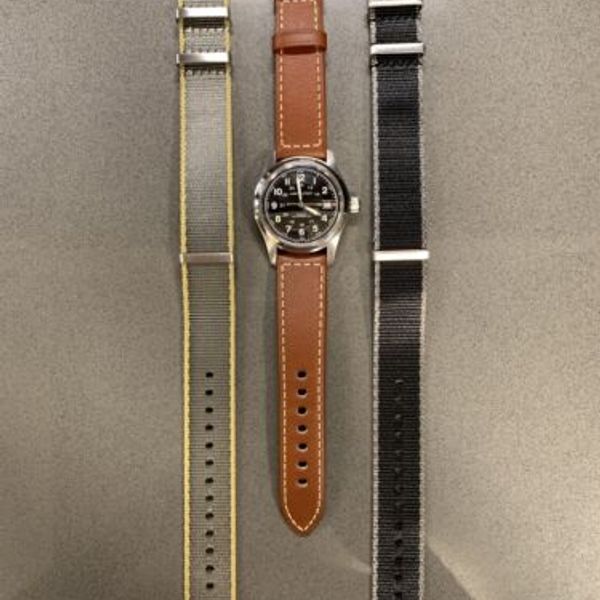 Hamilton Khaki Field Automatic 38mm H70455533 Original Leather Plus 2 ...