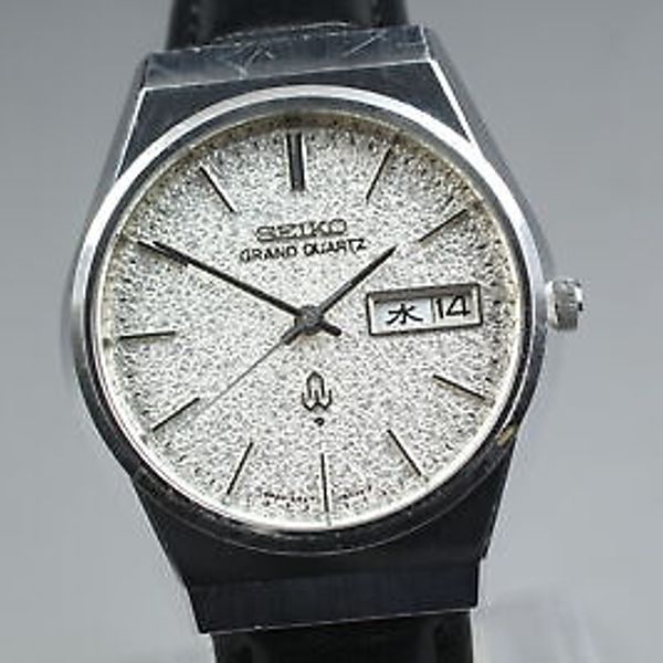[NEAR MINT] SEIKO Grand Quartz 4843-8100 Day/Date W/R Men Watch From ...