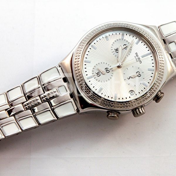 2014 Swatch Irony Chrono - YCS580G - Crystal Cascade - New ...