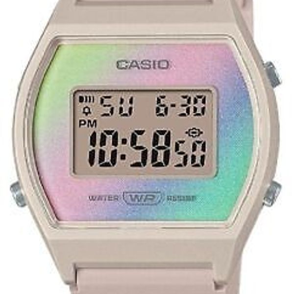 Casio Digital Alarm Stopwatch Rainbow Color Dial Quartz LW-205H-4 ...