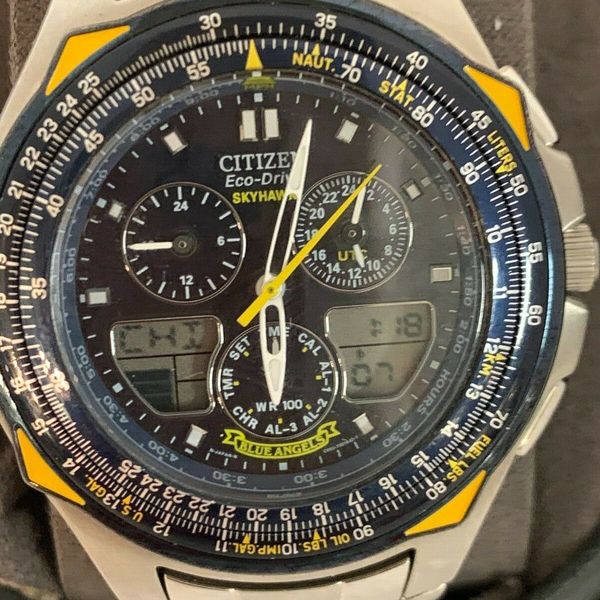 Skyhawk Blue Angels Citizen Eco drive solar powered watch | WatchCharts