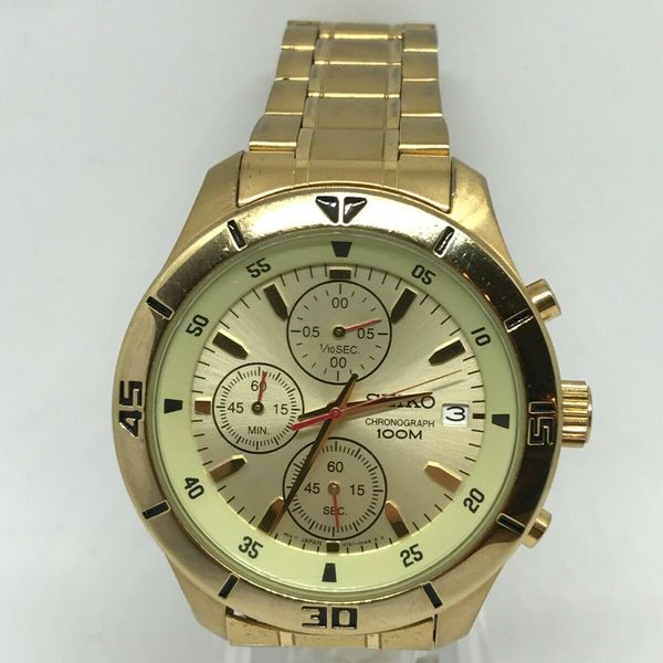 Seiko Gents Multi Dial Chronograph Watch 4T57-00A0 Stainless Steel ...