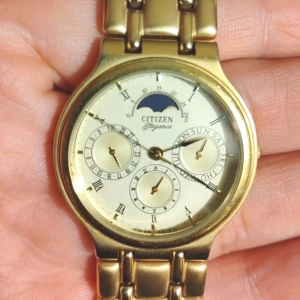 Vtg CITIZEN ELEGANCE 4310-432479 Moon Phase Watch, With Box ...