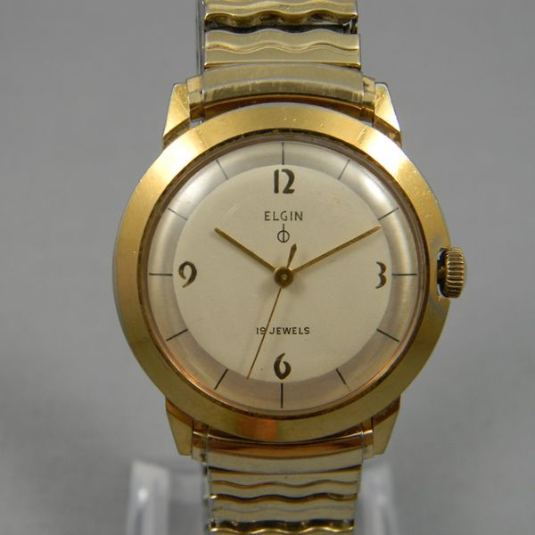Vintage Elgin Durapower Watch 19 Jewel 32mm Gold Tone Manual Wind 5.5 ...