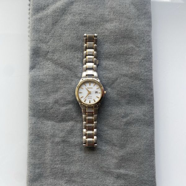 Stunning Seiko Solar White Dial 100M Watch | WatchCharts Marketplace